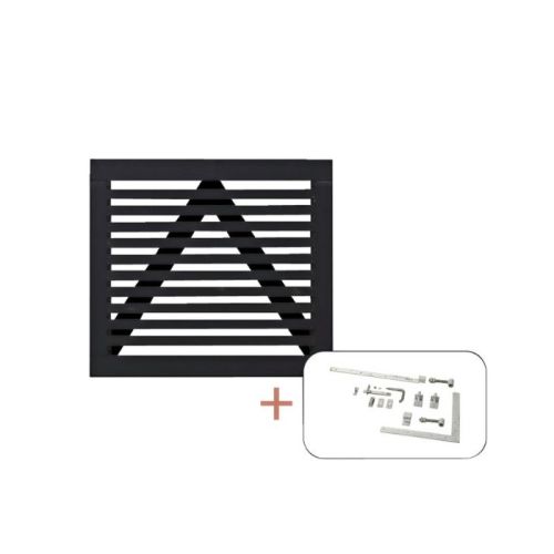 Plus Tokyo Enkeltlåge inkl. beslag Sort RAL 9005 - 100x90 cm - Wood Online