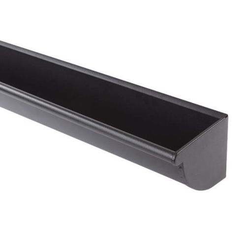 Bygtjek Tagrende Sort alu, Arkitekt m. endebund L: 3000 mm Højre - Wood ...