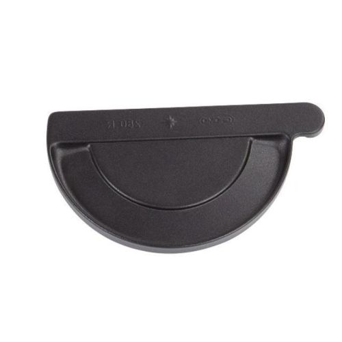 Bygtjek Tagrende Endebund Sort alu, 11" Venstre - Wood Online