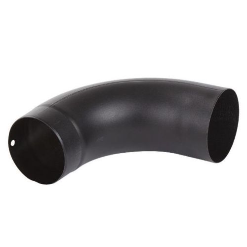 Bygtjek Tagrende Bøjning 72° Sort alu, Ø80 mm - Wood Online