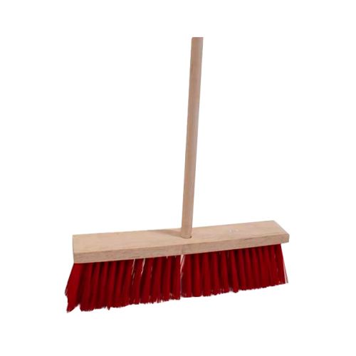 Roliba Gadekost m. skaft 32x5rk PVC Børster Røde - 76x480mm - Wood Online
